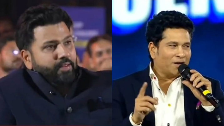 Watch: Sachin Tendulkar takes ‘Vada pav’ dig at Rohit Sharma during ...